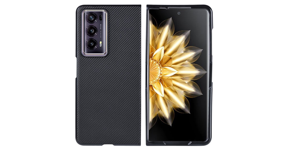 Kemény tok "Carbon" Honor Magic V2 készülékekhez - fekete - Gizzmo.hu