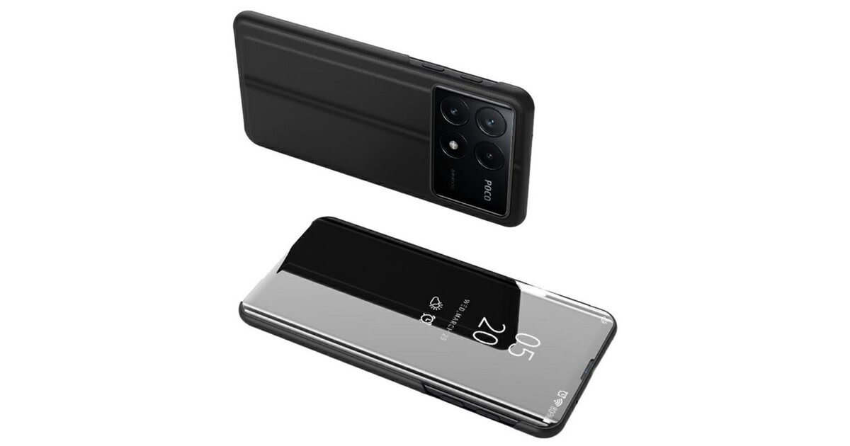 Nyitható tok "Mirror" Xiaomi Poco X6 Pro készülékekhez - fekete ...