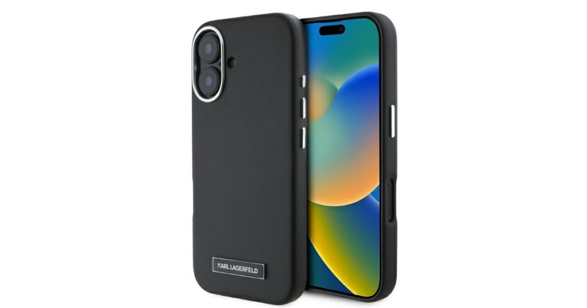 Eredeti tok Karl Lagerfeld "FW Metal Plate" iPhone 16 Plus ...