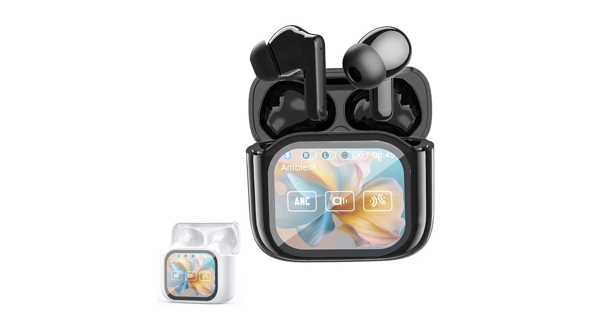 EchoX AI 5.4 – vezeték nélküli fülhallgató ANC + ENC funkcióval, HD érintőkij...